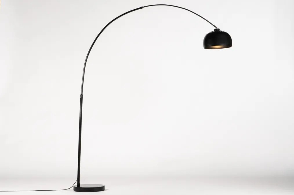 Stojací oblouková lampa Cannes Nero