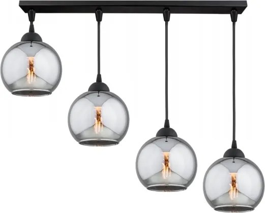 BRILAGI - Lustr na lanku DIOR 4xE27/60W/230V černá/kouřová šedá