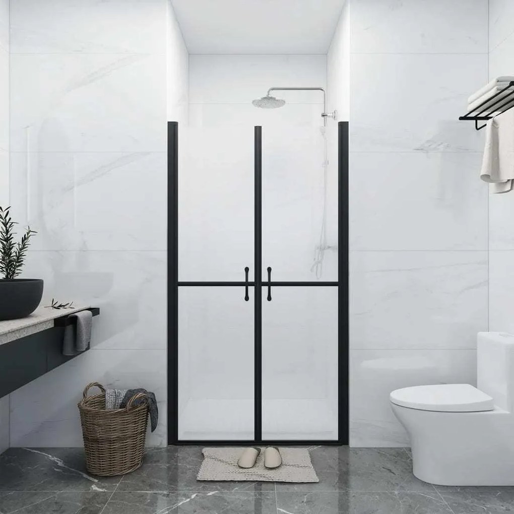 vidaXL Sprchové dveře matné ESG (68–71) x 190 cm [148792] Barva: Černá