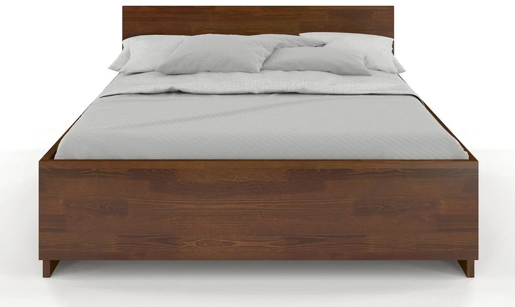 Prodloužená postel Bergman - borovice   , Borovice přírodní, 140x220 cm