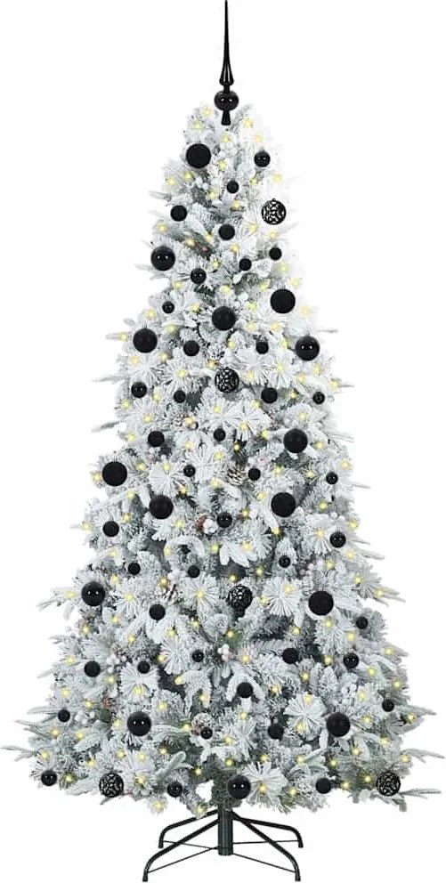 Umělý Skládací Vánoční Strom s stojanem Bílá 210 cm PE a PVC 3397498
