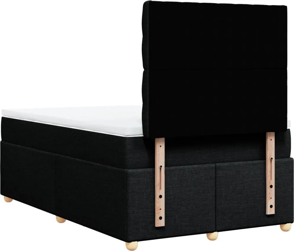 Box spring postel s matrací černá 120x190 cm textil 3291228