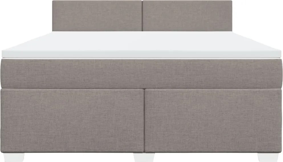 Box spring postel s matrací taupe 180x200 cm textil 3285964