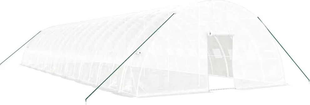 Skleník s ocelovým rámem bílý 108 m² 18 x 6 x 2,85 m 3188123