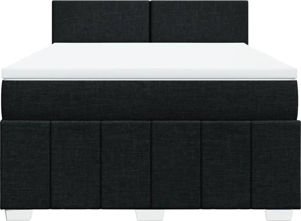 Box spring postel s matrací černá 140 x 190 cm textil 3287058