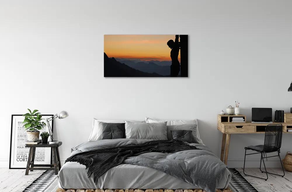 Obrazy na plátně Ježíš ukřižován slunce 125x50 cm