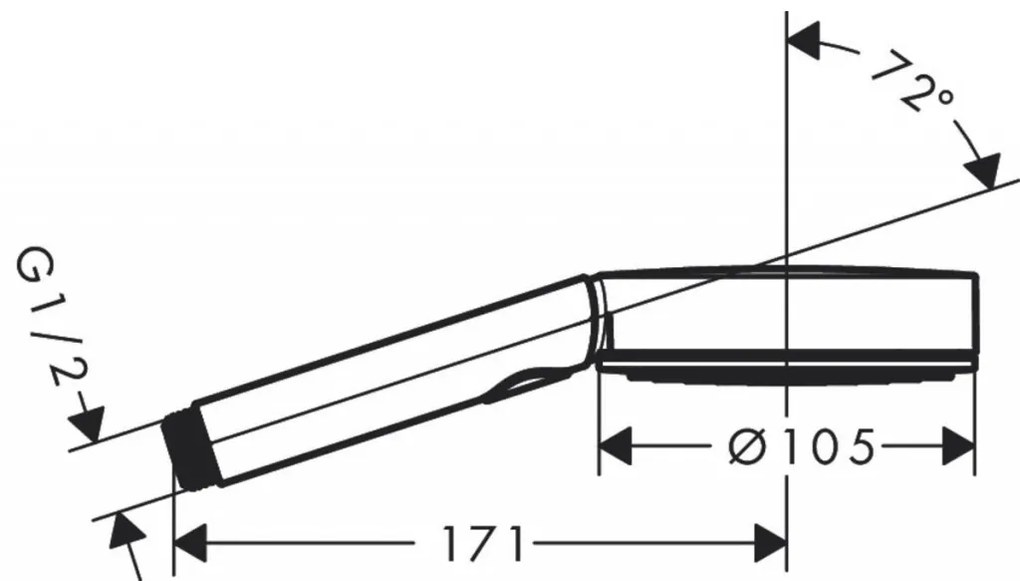 Hansgrohe Pulsify - Ruční sprcha 105 3jet Relaxation, bílá matná 24110700