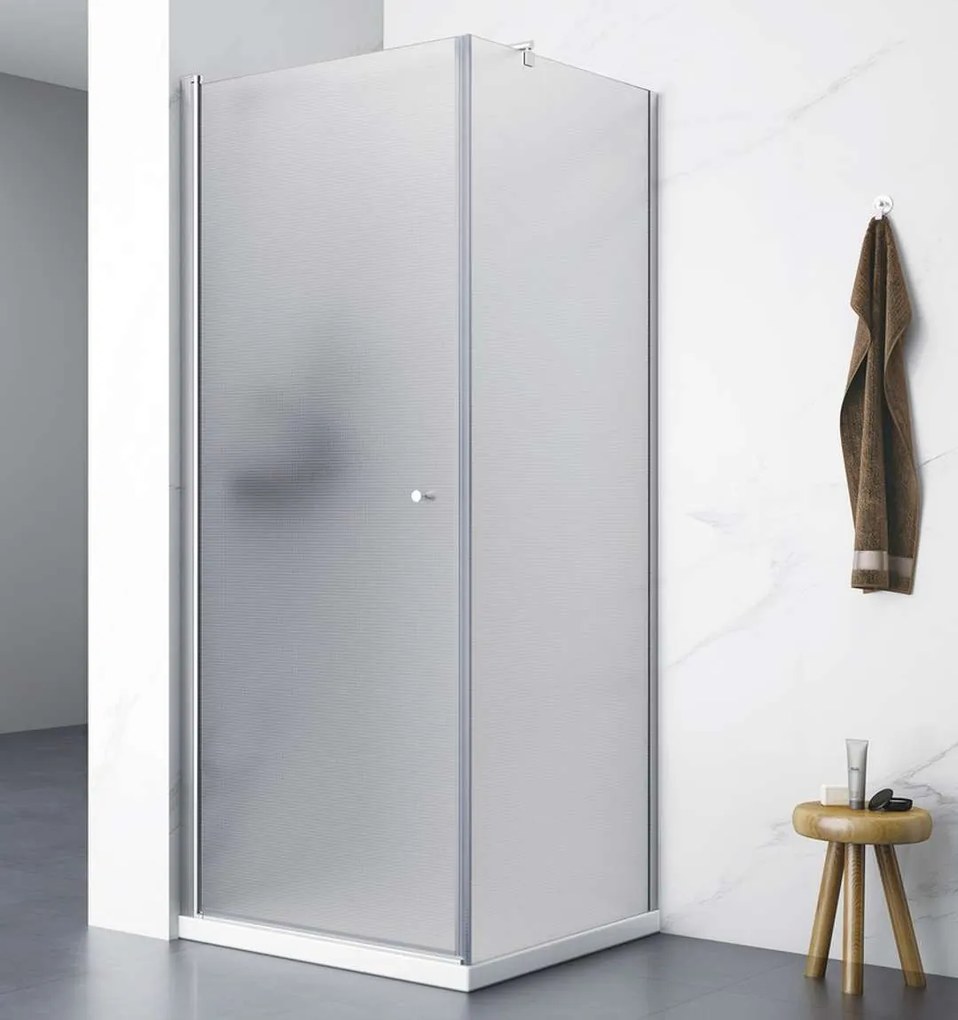 Aqualine Pilot - Sprchový kout 90x90 cm, chrom/sklo Brick PT090-01