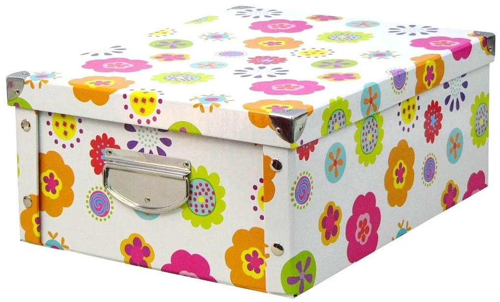 Box pro skladování, 40x33x17 cm, téma - květy, ZELLER