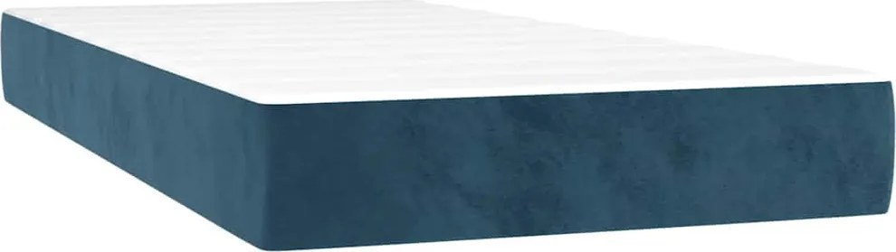 Box spring postel s matrací tmavě modrá 90x200 cm samet 3129253