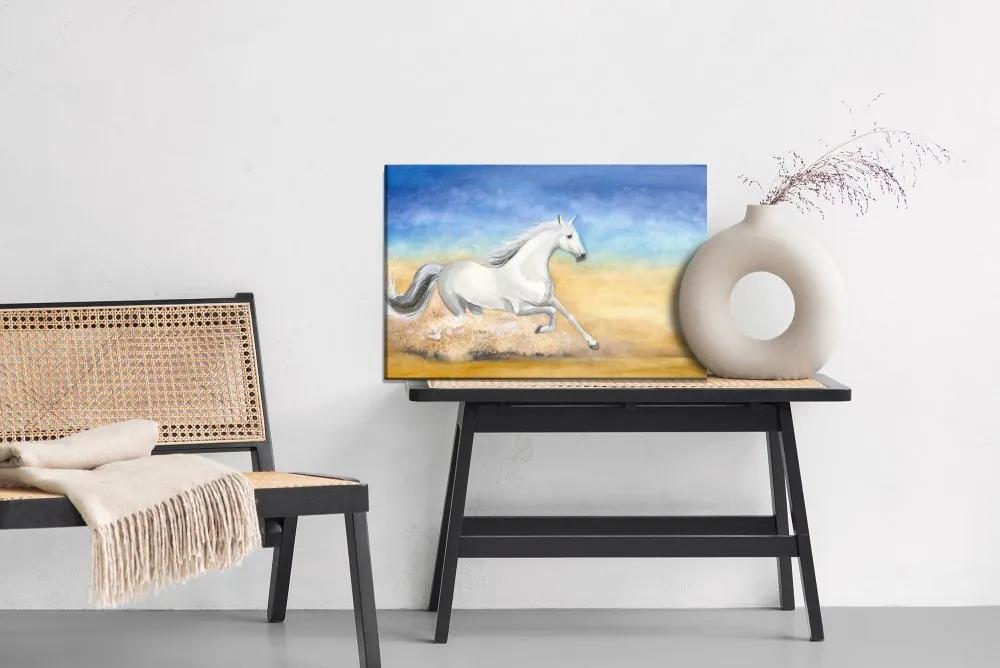 Obraz Kůň Cválající V Poušti Nedostatek Nedostatek Plátno Canvas 40x30