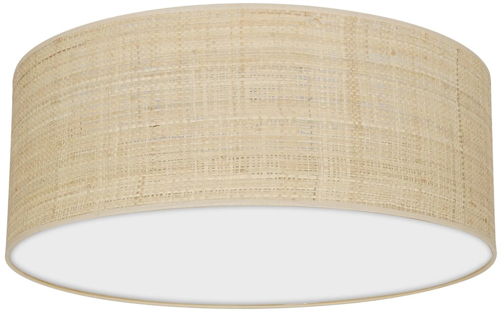 Stropní svítidlo Marshall, 1x ratanové stínítko, (bílé plexisklo), (fi 40cm)