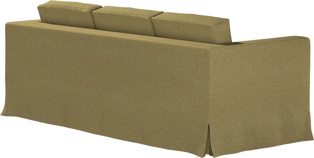 Potah na pohovku IKEA Karlanda 3-místná nerozkládací, dlouhý barva zelená látka pletený vzor