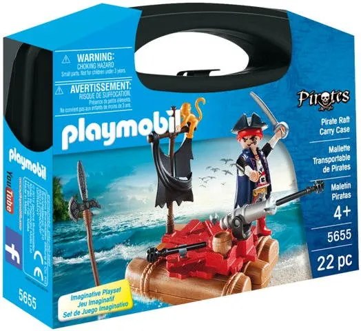 Stavebnice playmobil 5655 přenosný box - pirát na voru