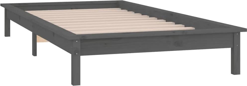 vidaXL Rám postele s LED světlem 100 x 200 cm masivní dřevo [820598] Barva: Přírodní