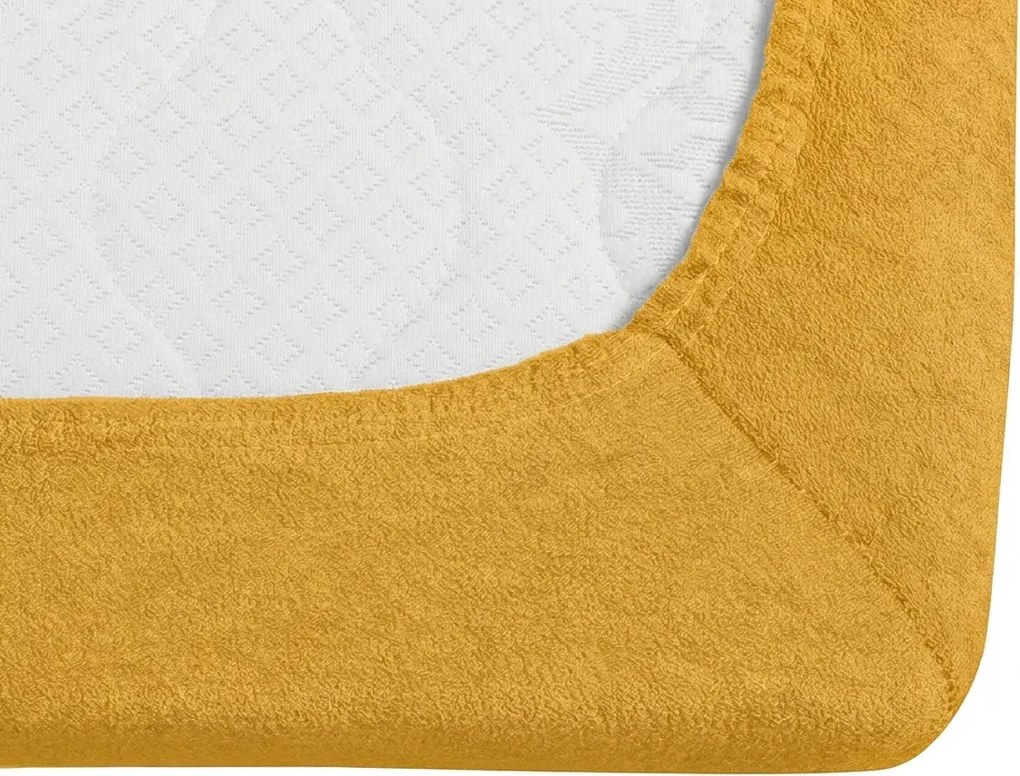 Froté prostěradlo PREMIUM žlutooranžové 200x220 cm