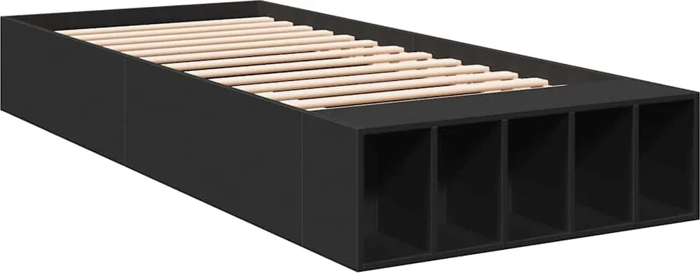 Rám postele černý 75 x 190 cm kompozitní dřevo 3280623
