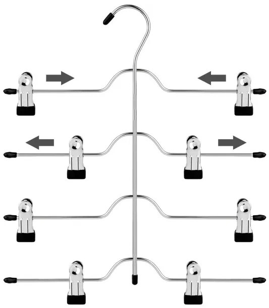 Věšáky na oblečení CRI042BK 3 ks
