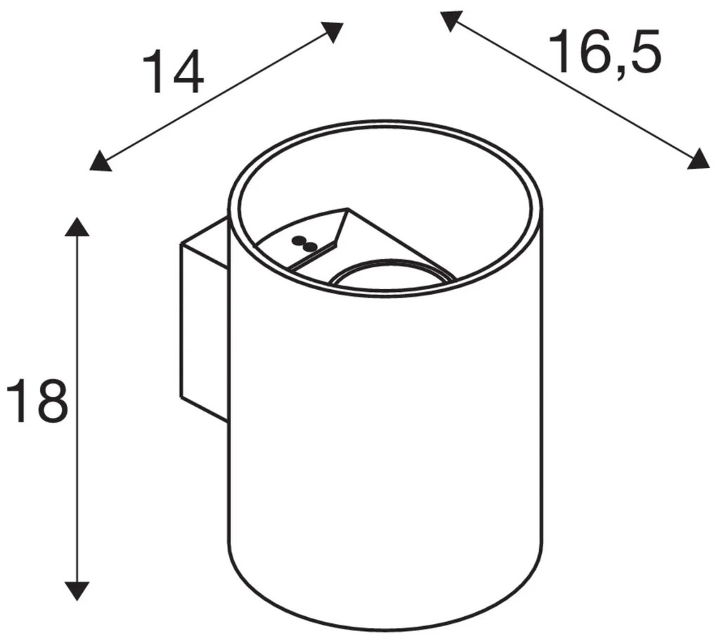 SLV 1004651 Rusty, venkovní nástěnné svítidlo, LED 14W 3000/4000K, rezavé, průměr 14cm, IP65