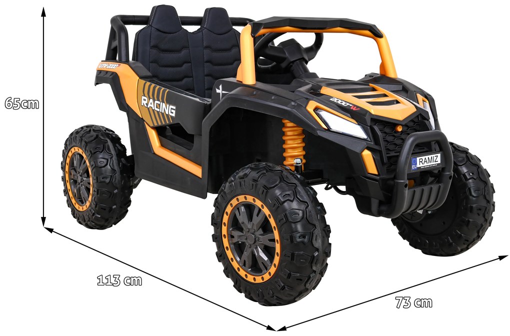 Elektrické autíčko Buggy UTV Strong 12 V-MINI zlaté