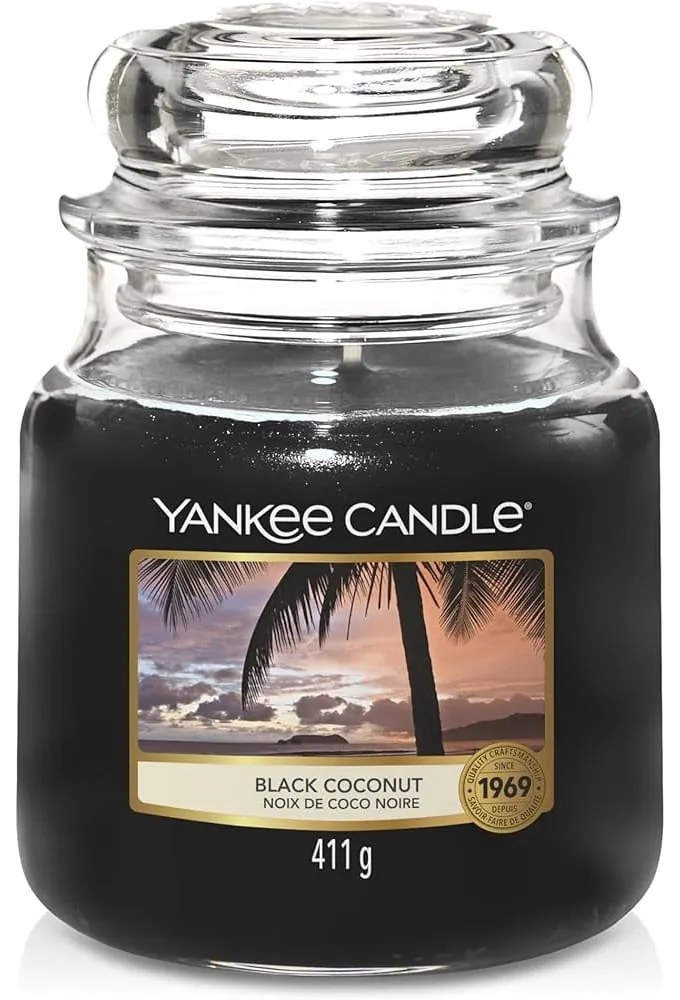 Vonná svíčka doba hoření 65 h Black Coconut – Yankee Candle