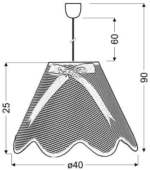 Fialový závěsný lustr Lola pro žárovku E27 - Candellux
