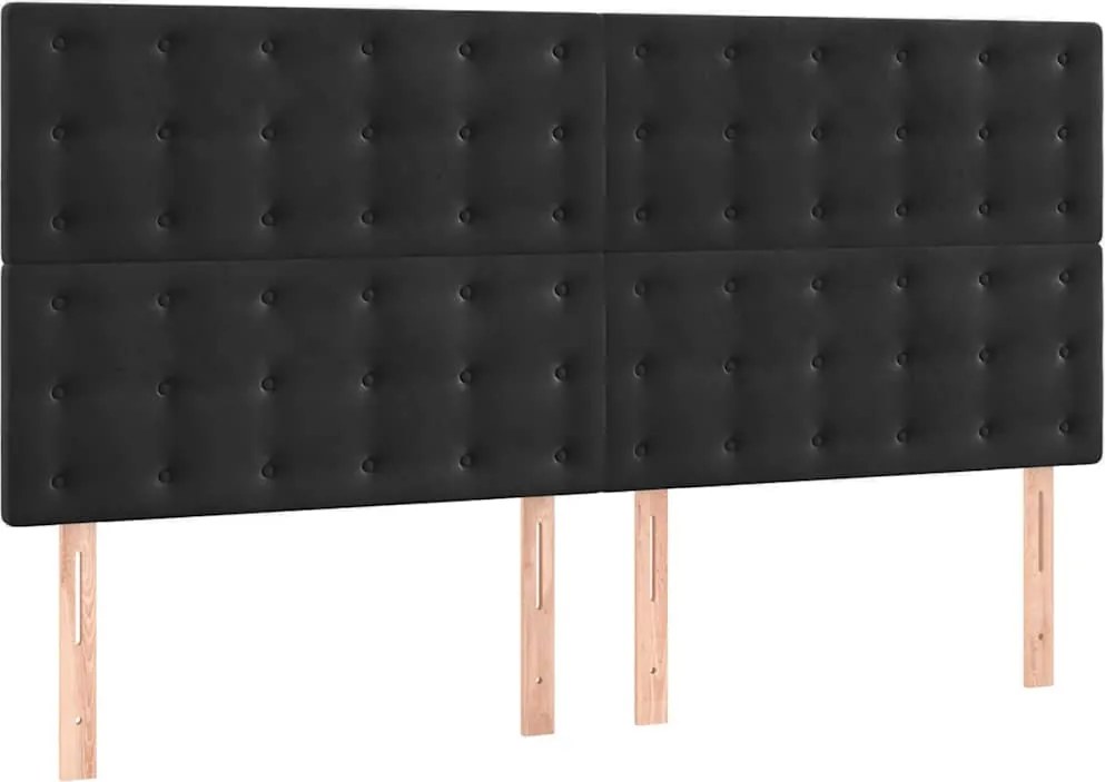 Box spring postel s matrací černá 160x200 cm samet 3129461