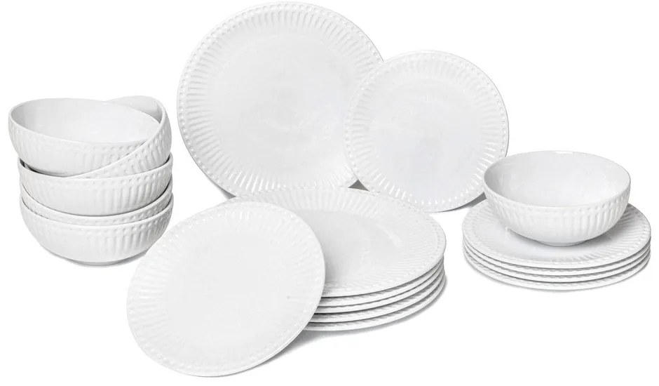 Porcelánová jídelní sada 18 ks pro 6 osob Purita – Bonami Essentials