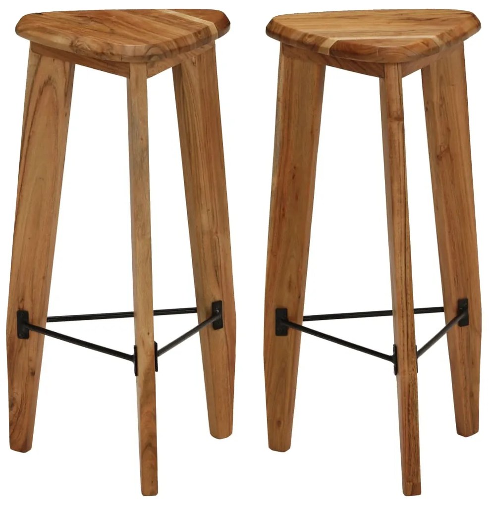 Barové stoličky 2 ks masivní akáciové dřevo,  246017