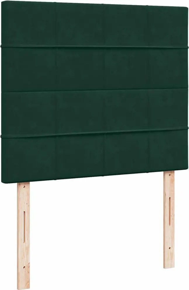 Box spring postel s matrací tmavě zelená 120 x 200 cm samet 3292313