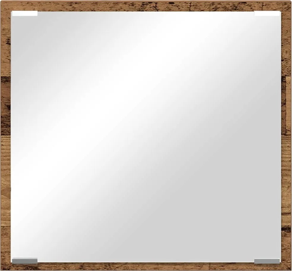 vidaXL LED koupelnové zrcadlo Nástěnný Staré dřevo 40 x 37 x 8.5 cm [875411]