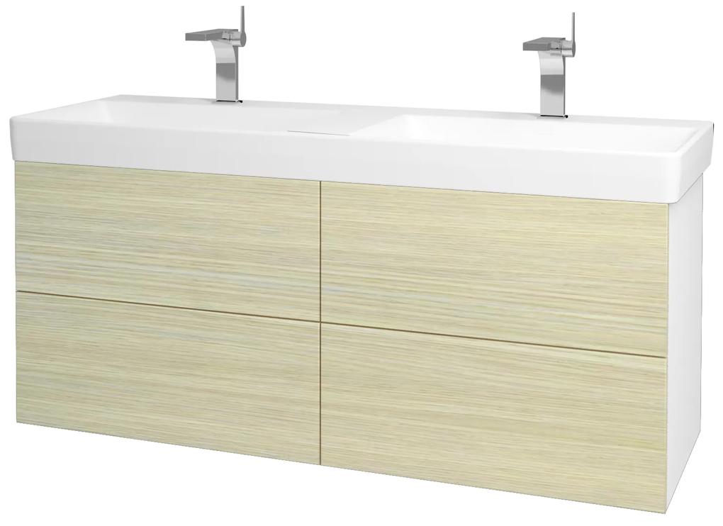 Dřevojas Koupelnová skříň VARIANTE SZZ4 130 Varianta: N01 Bílá lesk / M01 Bílá mat
