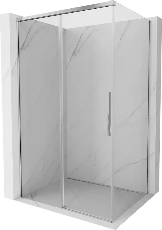 Mexen Rox, posuvný sprchový kout 140 x 120 cm, čiré sklo, chromový profil, 8C2-140-120-01-00