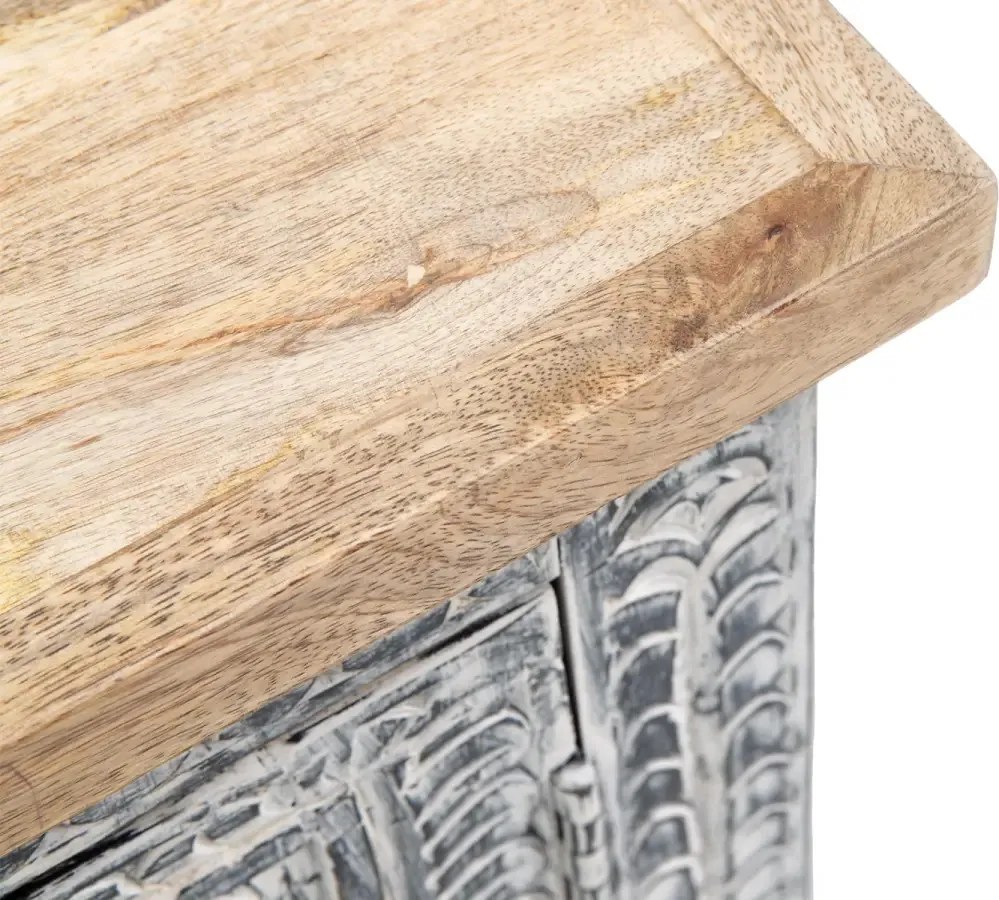 furniture-nabytek.cz - Masivní umyvadlová skříňka Santoro z dřeva Holz - Mango, lakovaná, šedá