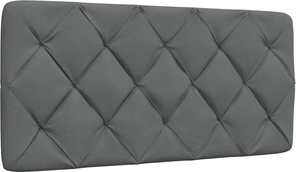 Rám postele s LED bez matrace Tmavě šedá 100x200 cm Látka 3310651