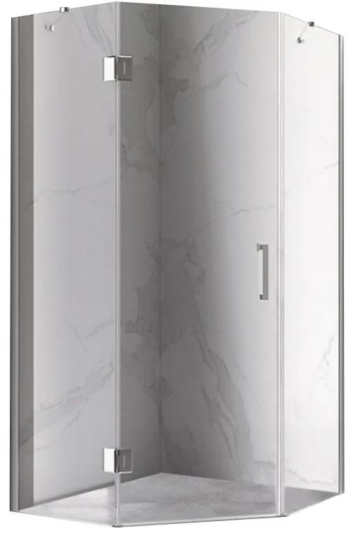 BPS-koupelny Pětiúhelníkový sprchový kout HYD-PK10 100x100 chrom/transparent