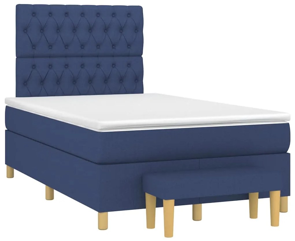 Box spring postel s matrací černá 120x190 cm textil 3270431