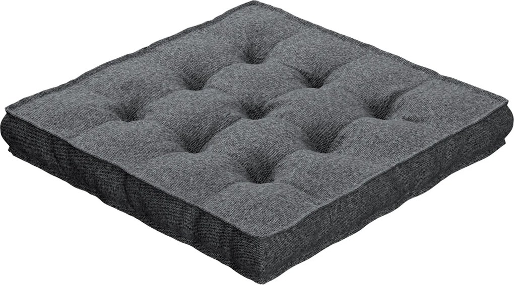 Sedák Kuba s úchytem barva šedá látka pletený vzor