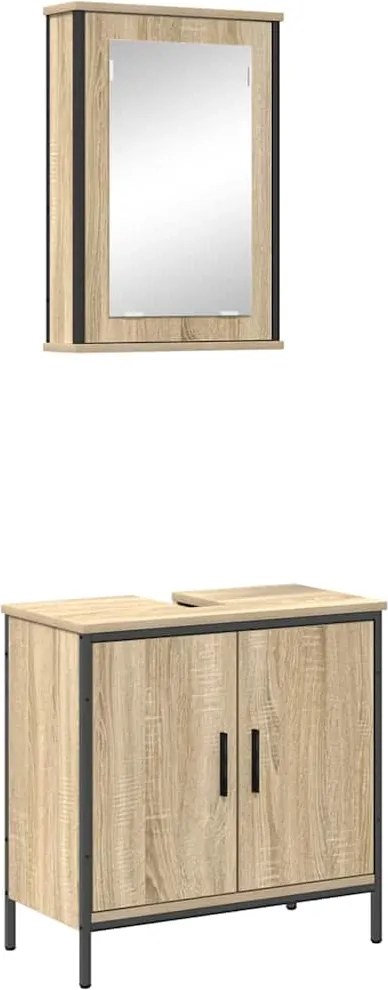 Sada koupelnového nábytku 2 ks Hnědá 60 x 30 x 60 cm 3345131