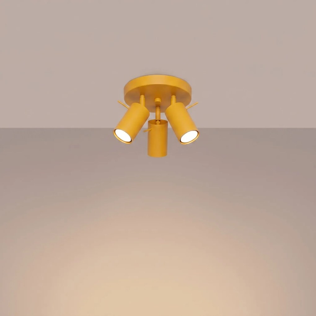 Sollux Lighting Stropní svítidlo RING 3P žluté