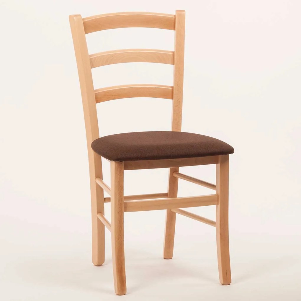 Stima Židle PAYSANE s čalouněným sedákem wengé LUX černá 23