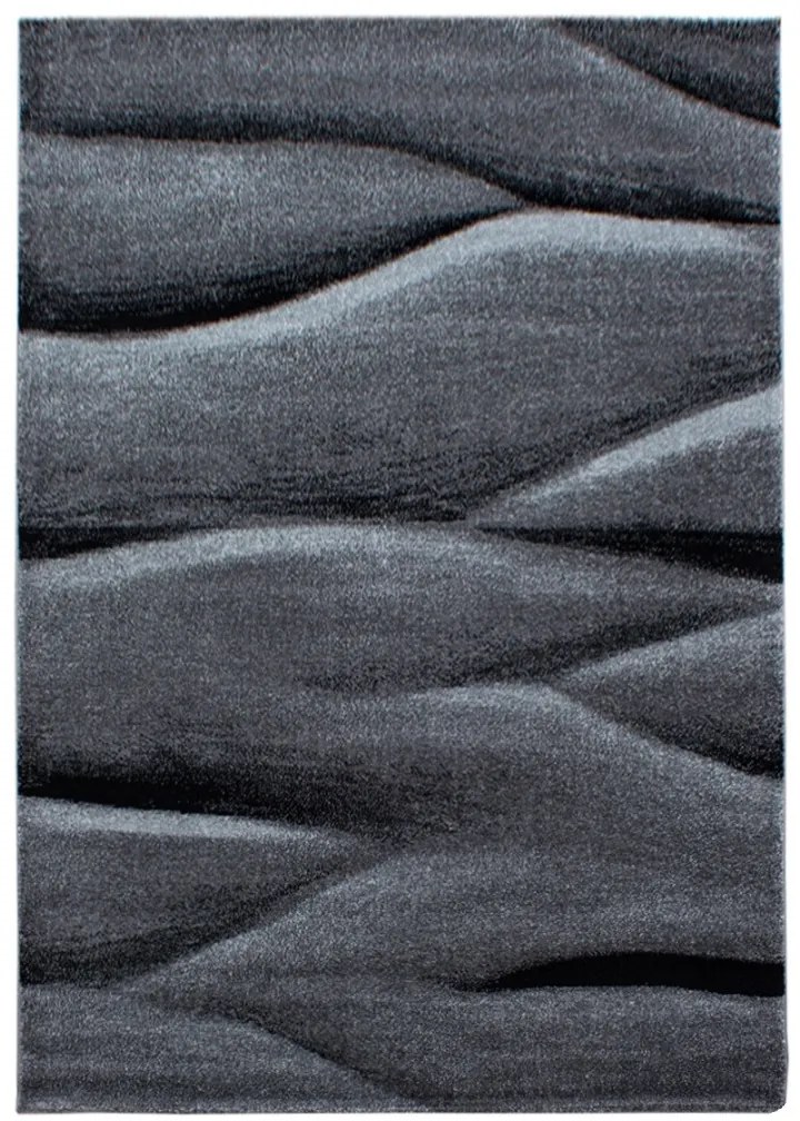 Ayyildiz, Kusový koberec Lucca 1840 black, 200x290, šedá, kancelář