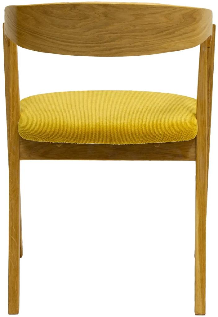 Bradop Židle čalouněná ADRIANA XL dubová Z217 | Látka: 162 - Diosa-162