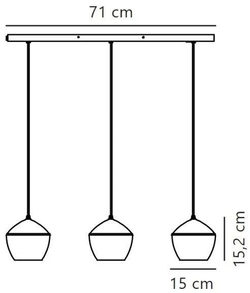 Nordlux - Lustr na lanku ORBIFORM 3xE14/25W/230V