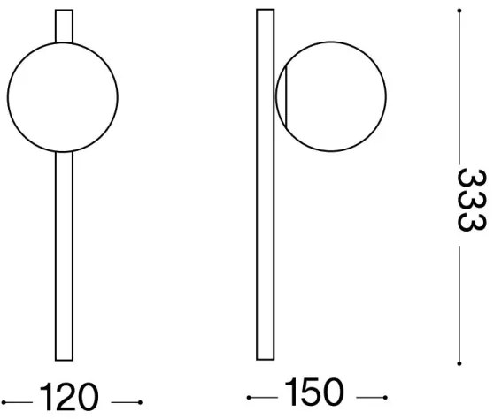Ideal Lux - LED Nástěnné svítidlo BINOMIO 1xG9/3W/230V černá