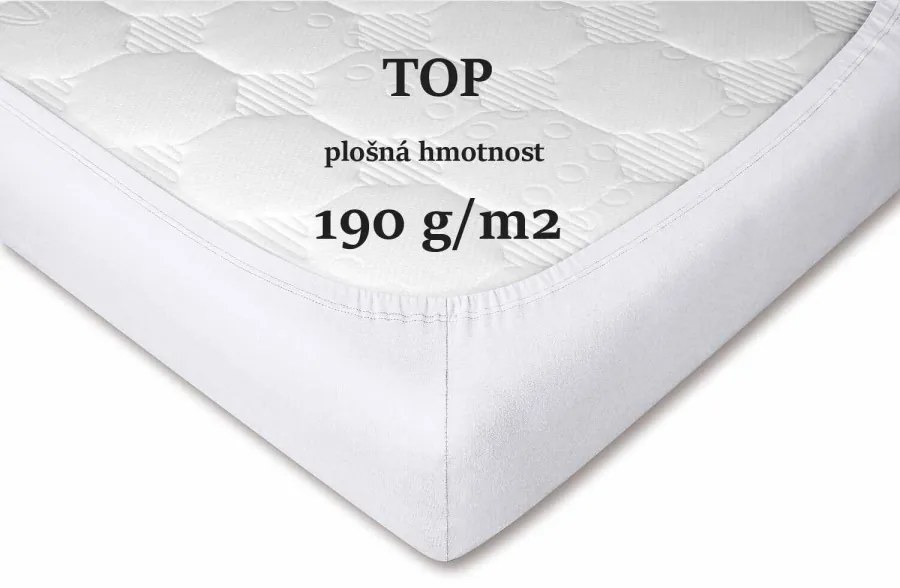 DADKA Jersey prostěradlo bílé Rozměr 80x140x10