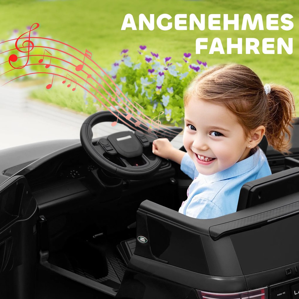 AIYAPLAY dětské elektrické autíčko 12V dětské autíčko s dálkovým ovládáním 2.4G, hudba, klakson, elektrické autíčko s LED světly, připojení USB/MP3, …