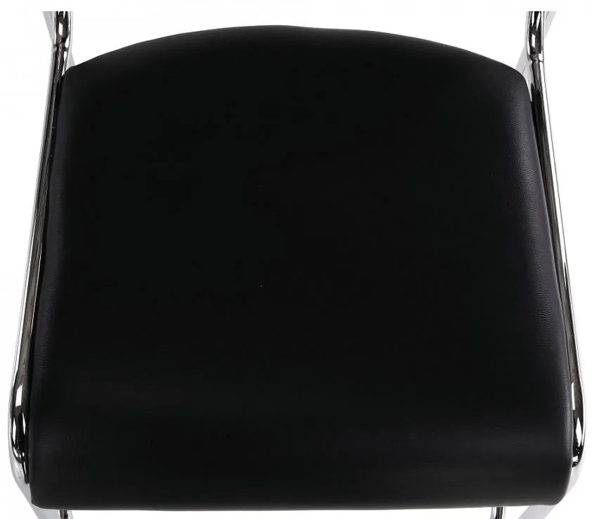 Tempo Kondela Konferenční židle BULUT stohovatelná, černá ekokůže