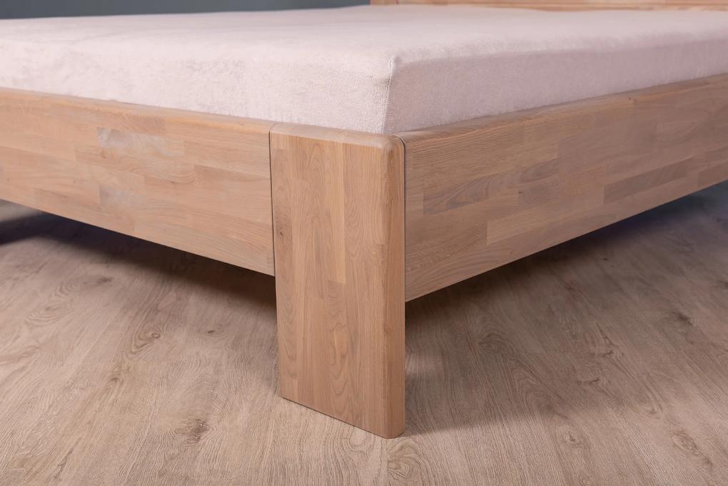 Masivní postel PARIS - Solwo Design Dřevo a odstín oleje: DUB Cink - Olej odstín DO202, Rozměr spací plochy: 180x200