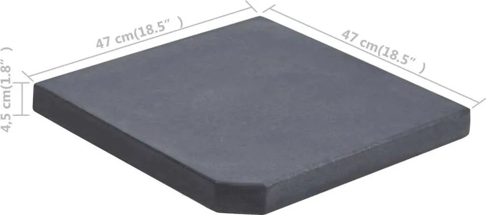 vidaXL Závaží pro slunečník žulové čtvercové 25 kg [45070] Barva: Šedá